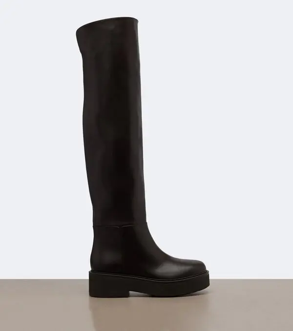 GIANVITO ROSSI Hiro Leather Over-the-knee Boots