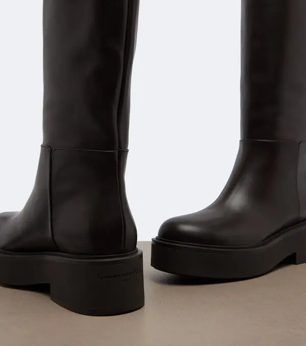 GIANVITO ROSSI Hiro Leather Over-the-knee Boots
