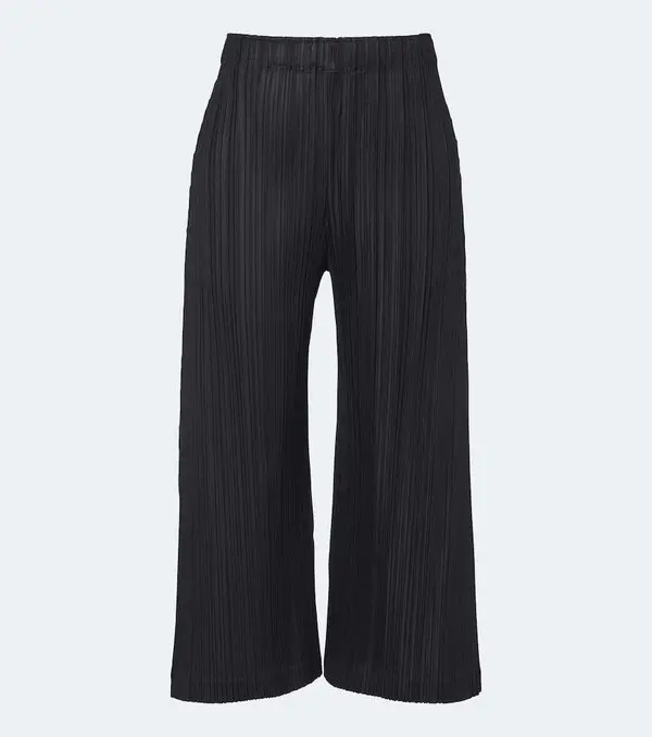 Issey Miyake Pleated Wide-leg Pants - Black
