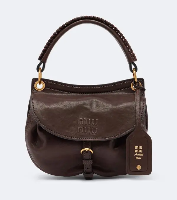 Miu Miu Rendez-vous Leather Shoulder Bag
