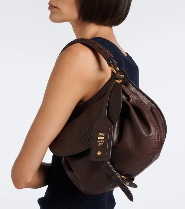 Miu Miu Rendez-vous Leather Shoulder Bag