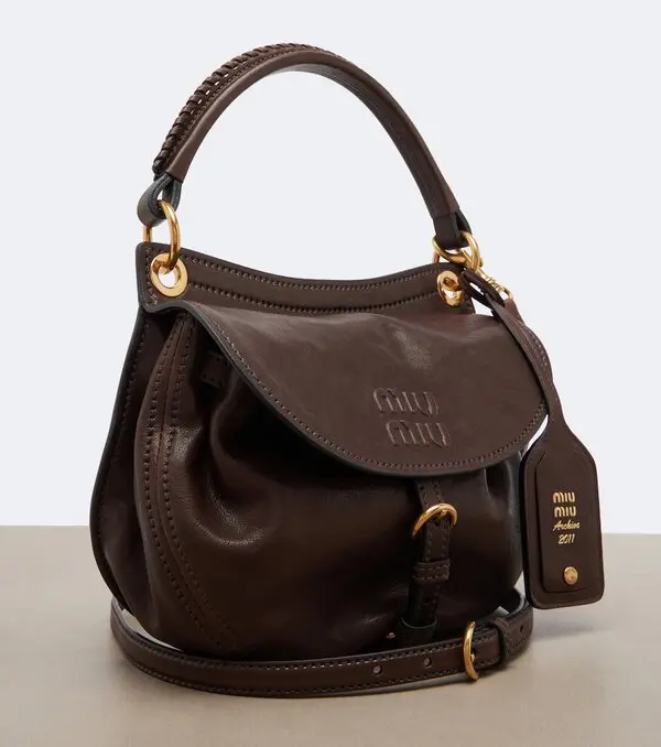Miu Miu Rendez-vous Leather Shoulder Bag