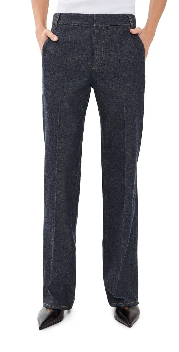 Tibi Petite Denim Trousers - Dark Denim