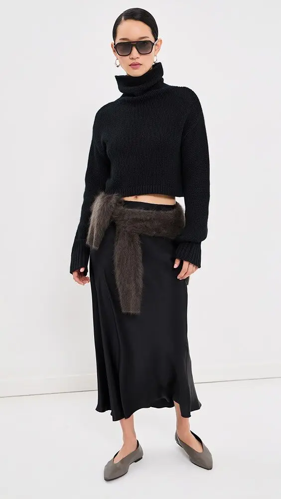 Sablyn Cropped Cashmere Turtleneck Sweater