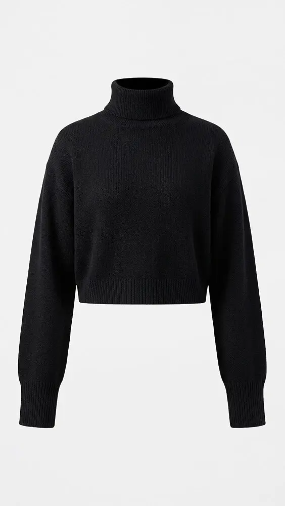 Sablyn Cropped Cashmere Turtleneck Sweater