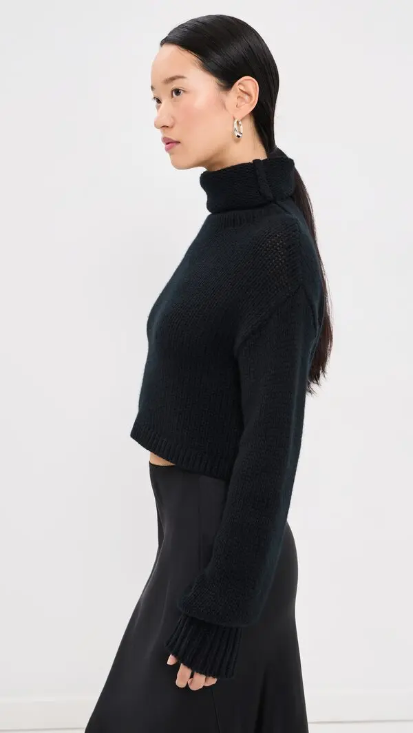 Sablyn Cropped Cashmere Turtleneck Sweater