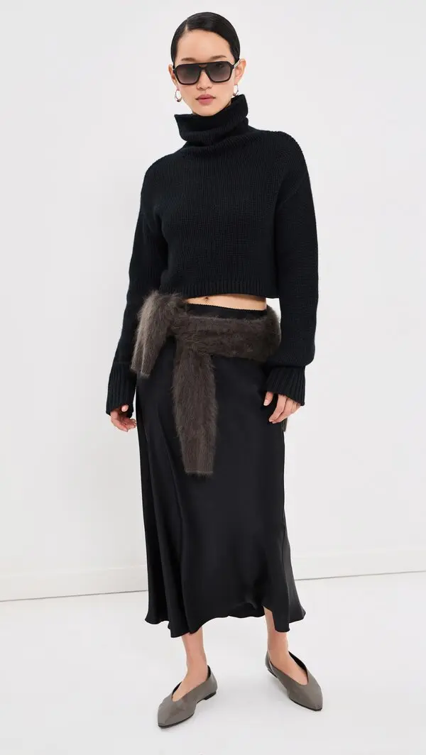 Sablyn Cropped Cashmere Turtleneck Sweater