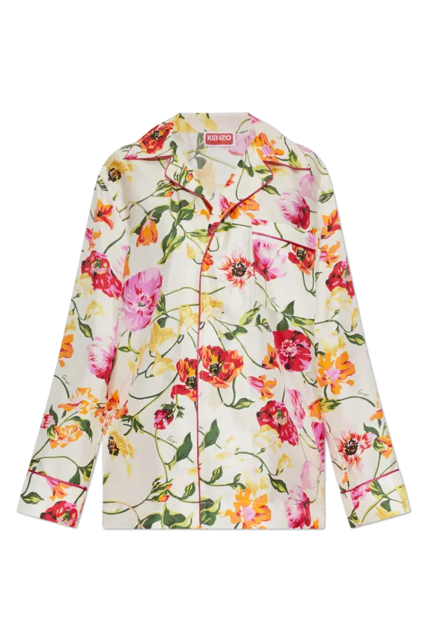 Kenzo Silk Shirt With Pocket - Multicolour