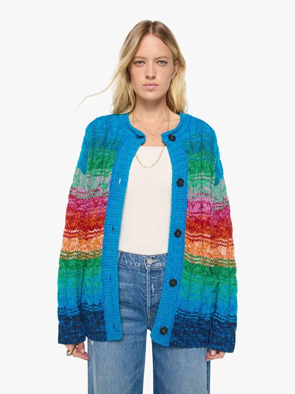 MOTHER The Biggie Cardigan Wool Cable Shirt
