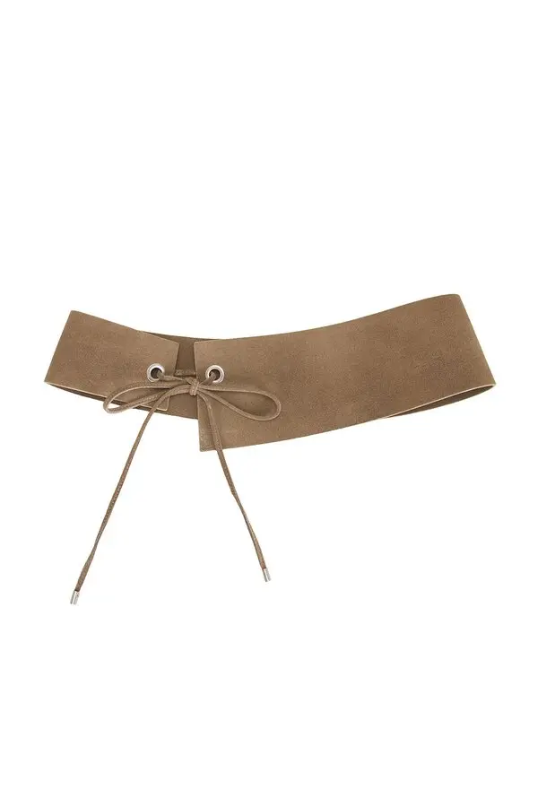 ST. AGNI Suede Asymmetric Belt