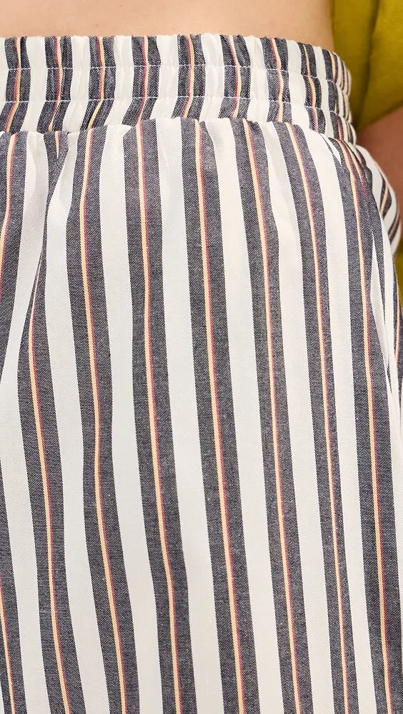 LE BOP Frances Bermuda Shorts - White/grey Stripe
