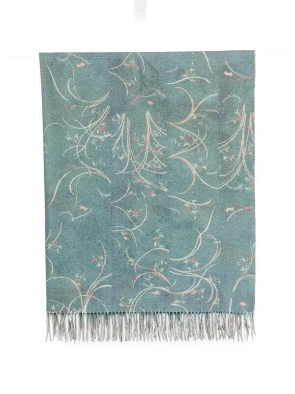 PIERRE-LOUIS MASCIA Scarf 100% Cashmere "sidney - Blue