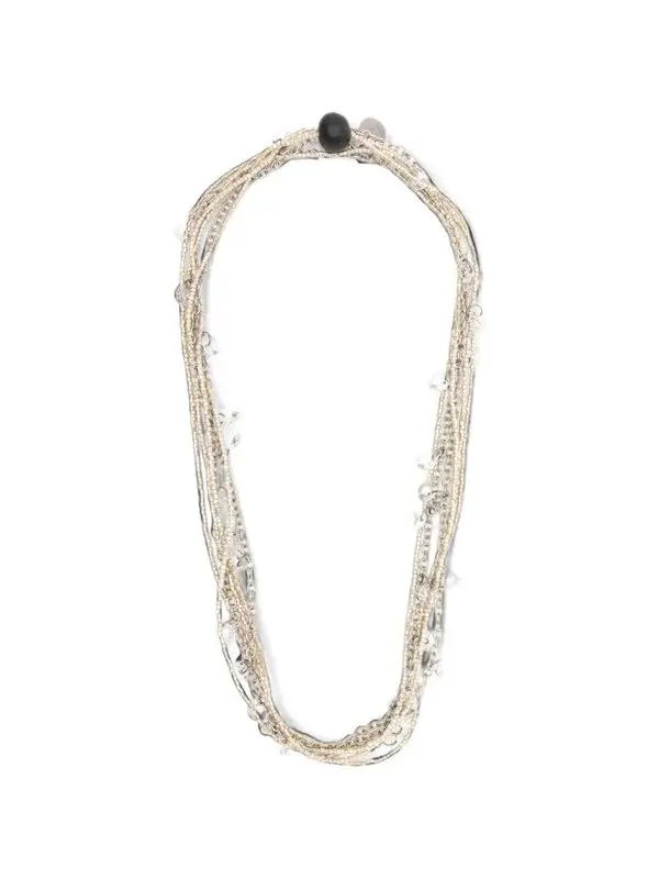 MARIA CALDERARA Necklace Clear Crystal "sylver