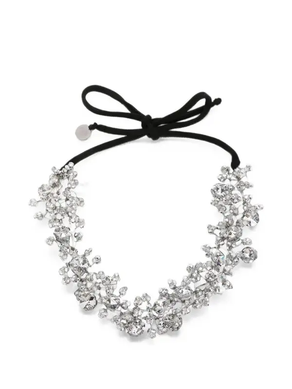 MARIA CALDERARA Necklace Bow Diamond Crystal Long