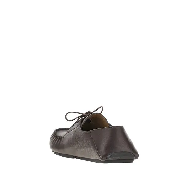 Loewe Rambla Leather Boat Shoes - Brown