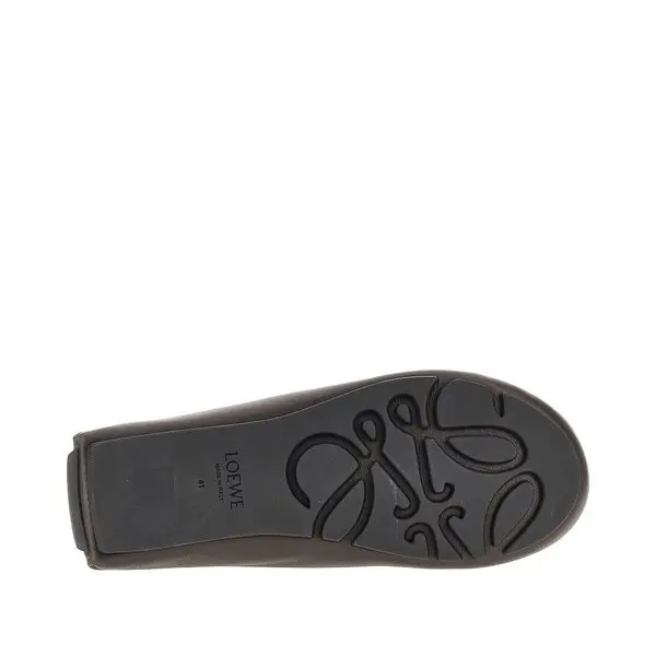 Loewe Rambla Leather Boat Shoes - Brown