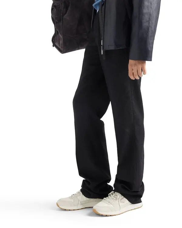 Prada Suede And Re-nylon Lace-up Sneakers