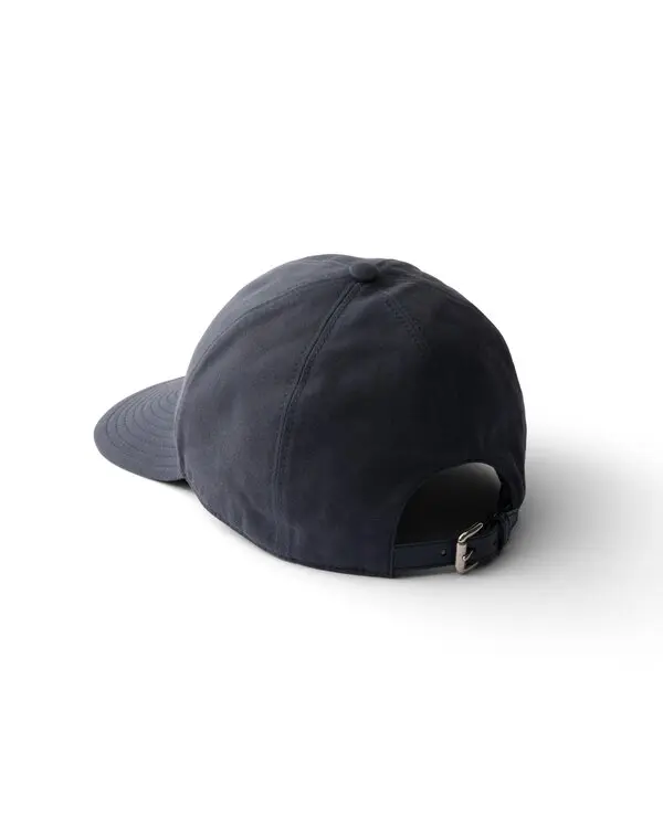 Prada Gabardine Baseball Cap With Embroidered Logo