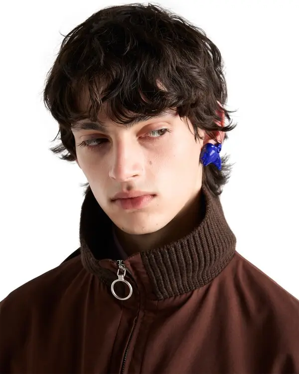 Prada Resin And Metal Earring