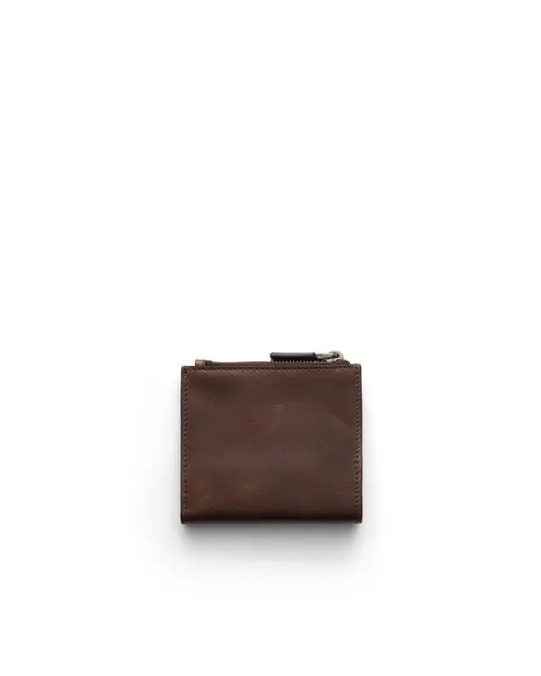 Prada Small Leather Wallet - Brown