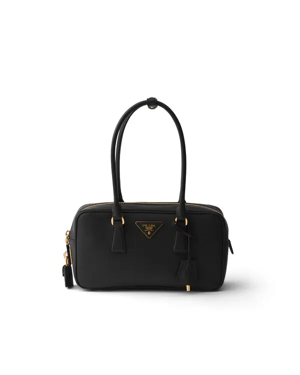 Prada Small Saffiano Leather Top-handle Bag - Black