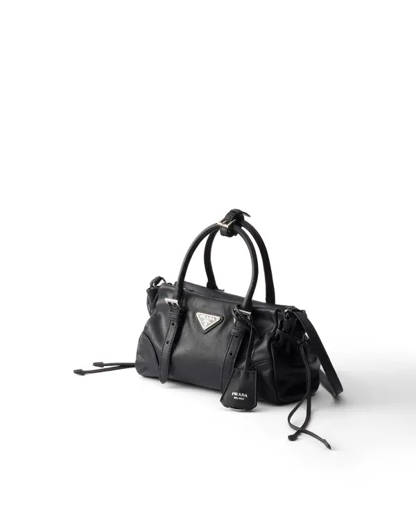 Prada Karin Small Leather Bag - Black