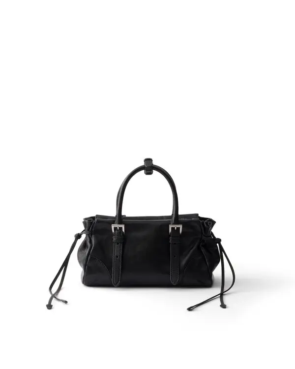 Prada Karin Small Leather Bag - Black