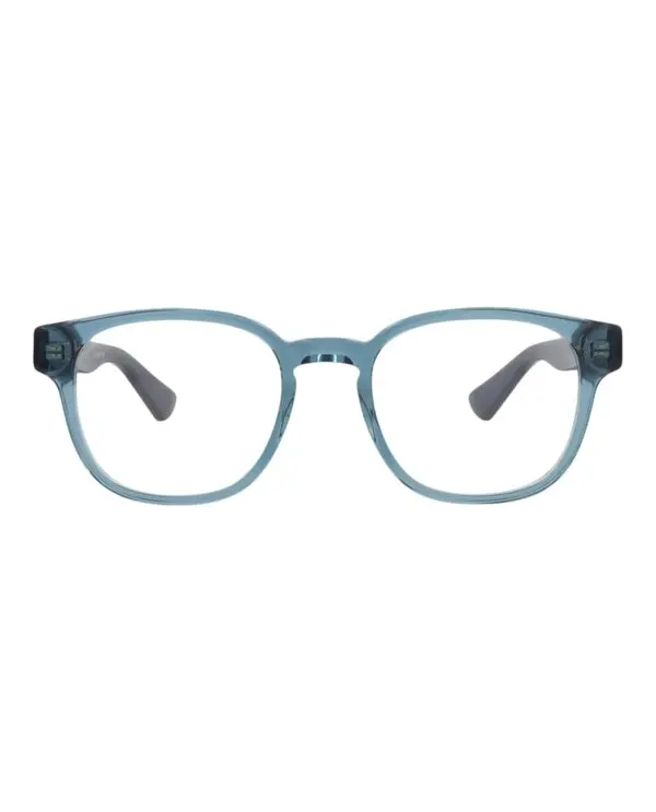 Gucci Squareframe Recycled Acetate Optical Frames Blue Blue Transparent