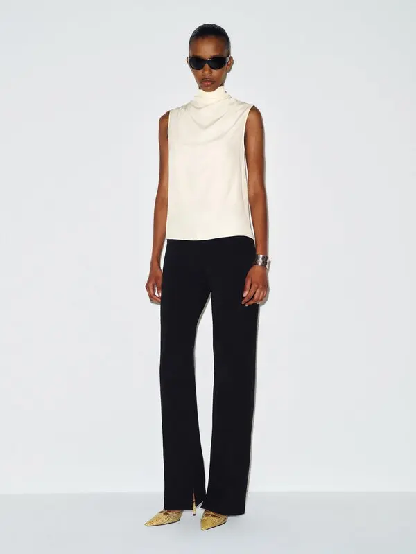 REFORMATION Bobbi Silk Top - Ivory