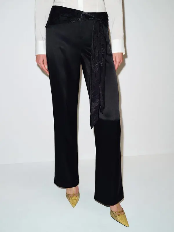 REFORMATION Mina Satin Tie Pant