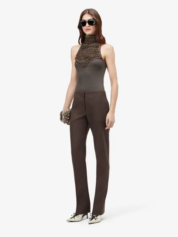 Alexander McQueen Wool Pinstripe Trousers