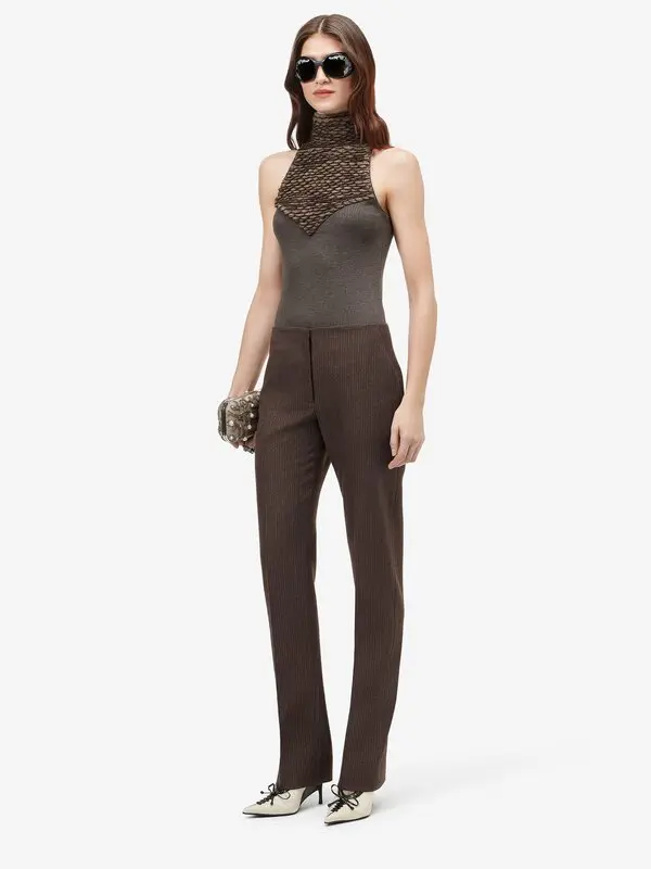 Alexander McQueen Wool Pinstripe Trousers