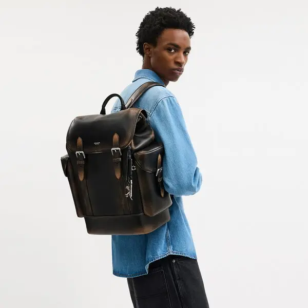 COACH Hitch Leather Backpack