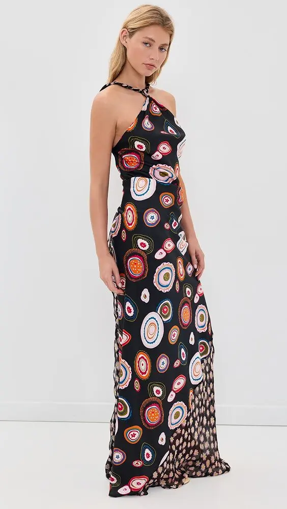 Staud Charli Silk Dress - Millefiori Multi
