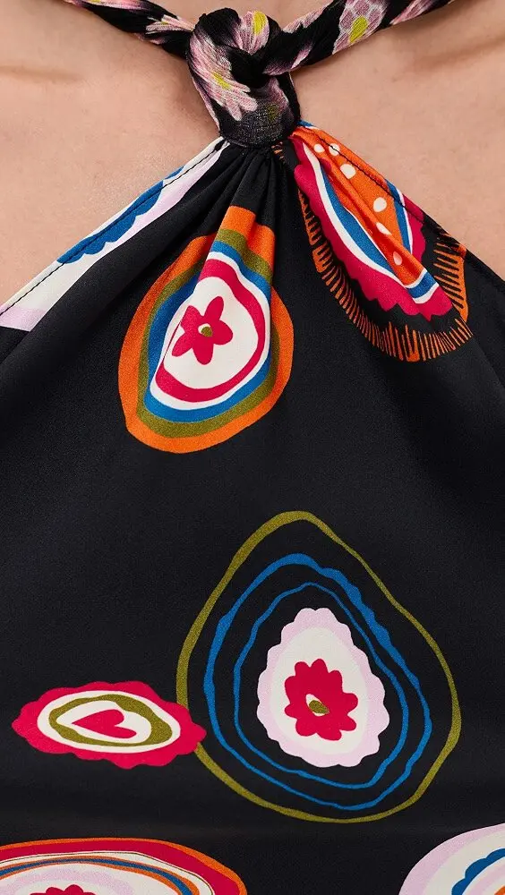 Staud Charli Silk Dress - Millefiori Multi