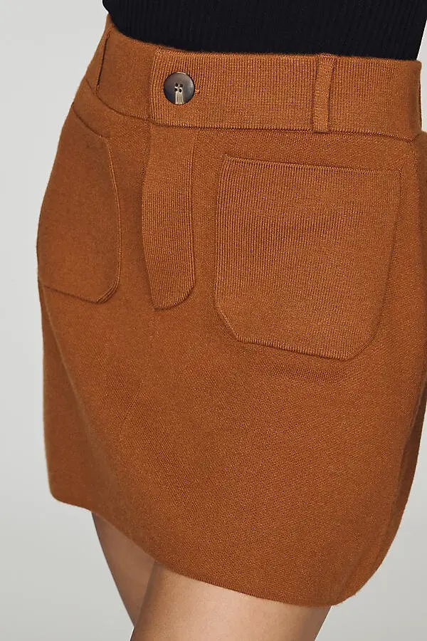 Maeve Colette Knit Mini Skirt - Honey