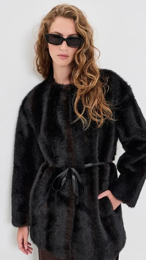 Velvet By Graham & Spencer Marmont Faux Fur Jacket