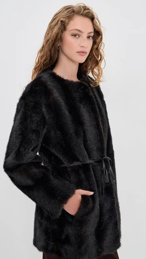 Velvet By Graham & Spencer Marmont Faux Fur Jacket