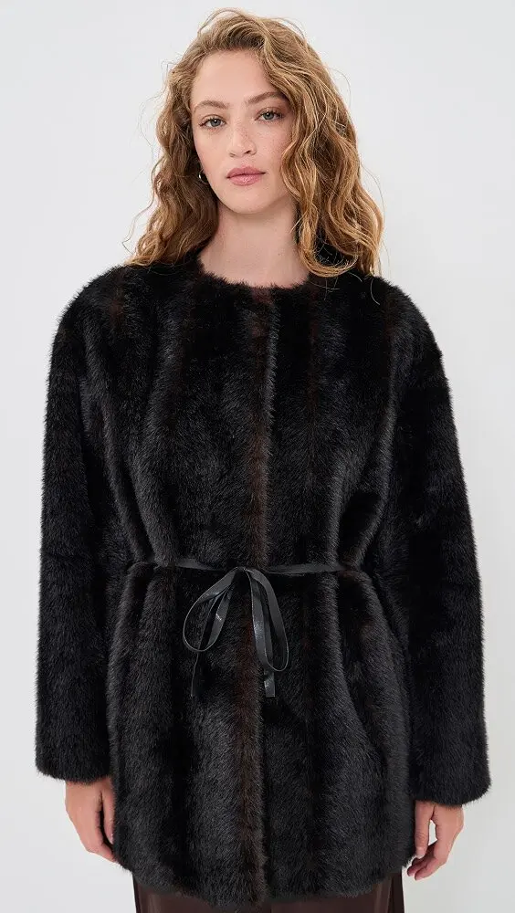 Velvet By Graham & Spencer Marmont Faux Fur Jacket