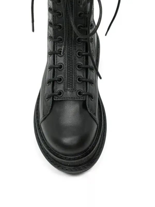 Yohji Yamamoto Oil-leather Military Boots