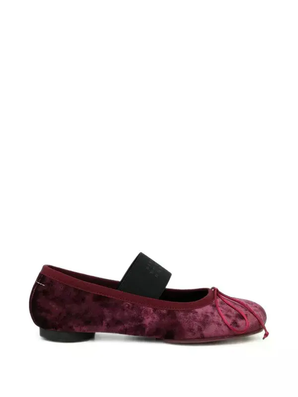 MAISON MARGIELA Elasticated-strap Ballet Flats - Red