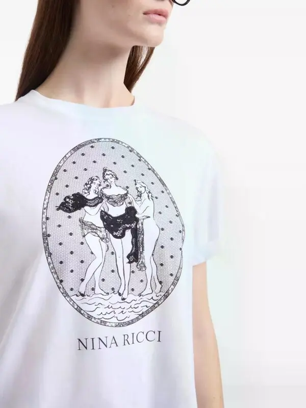 Nina Ricci Graphic Print Cotton T-shirt