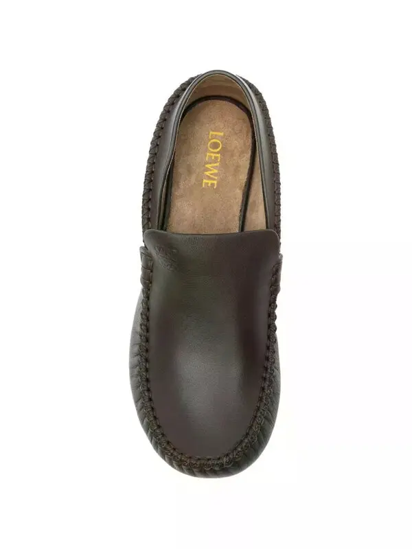 Loewe 45mm Oval Leather Loafers