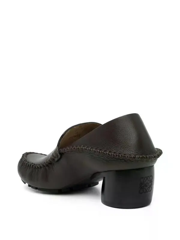 Loewe 45mm Oval Leather Loafers