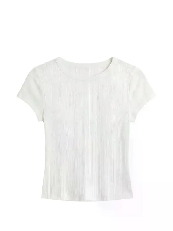 REFORMATION Talia Ribbed T-shirt - White