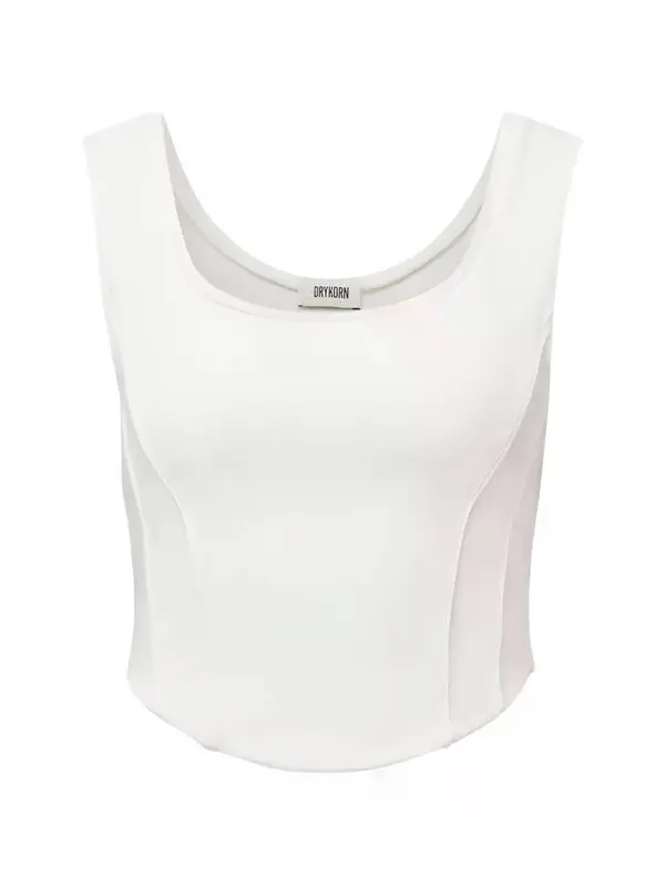 DRYKORN Agapa Panelled Crop Top - White