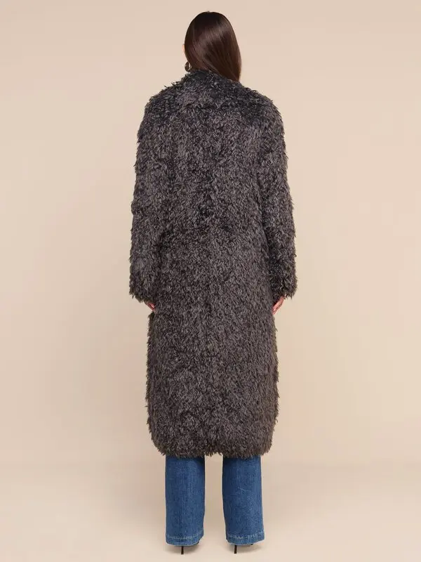L'Agence Lizbeth Faux Fur Longline Jacket