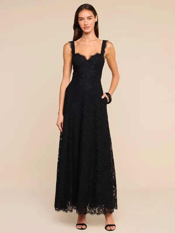 L'Agence Sutton Lace Maxi Dress