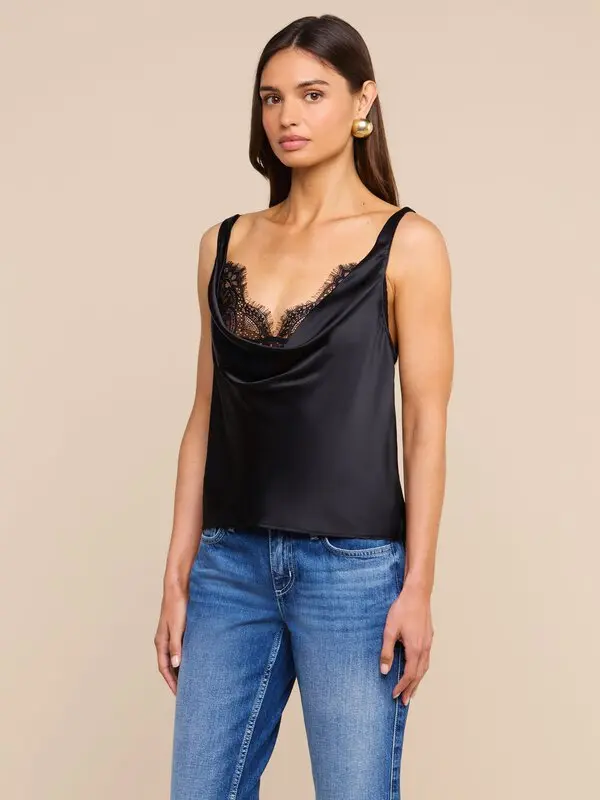 L'Agence Evadne Silk Lace Camisole