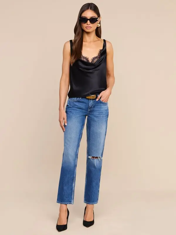 L'Agence Evadne Silk Lace Camisole
